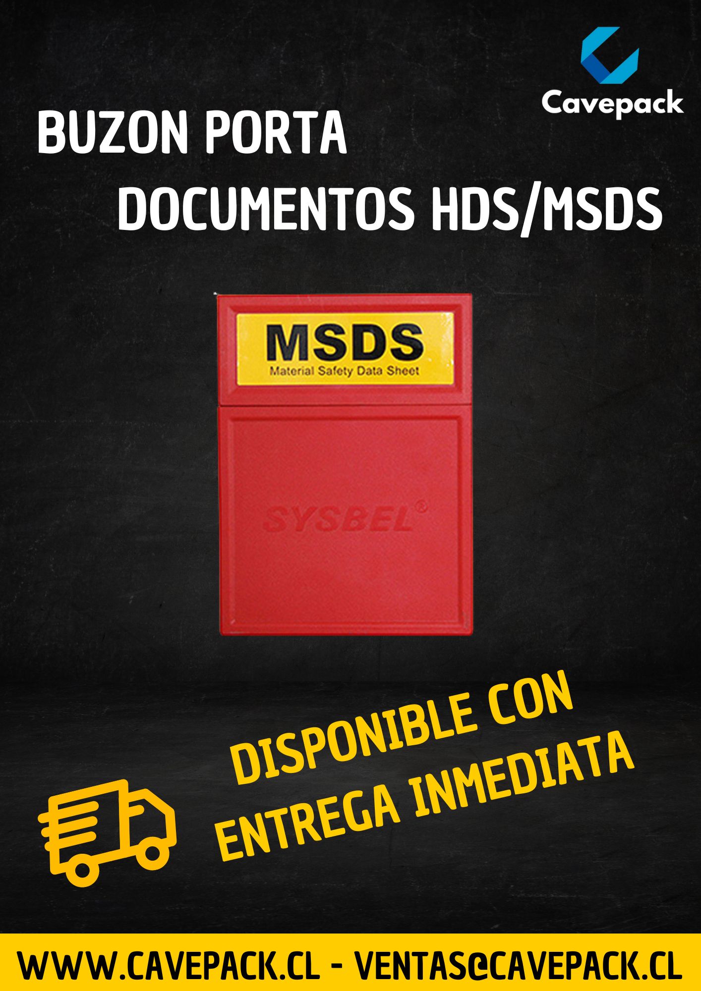 Buzón porta documentos MSDS HDS – Cavepack